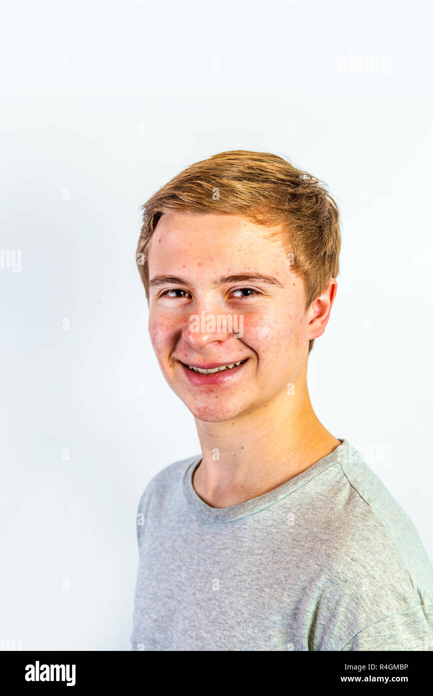 Portrait of an adolescent boy in puberty Stock Photo - Alamy