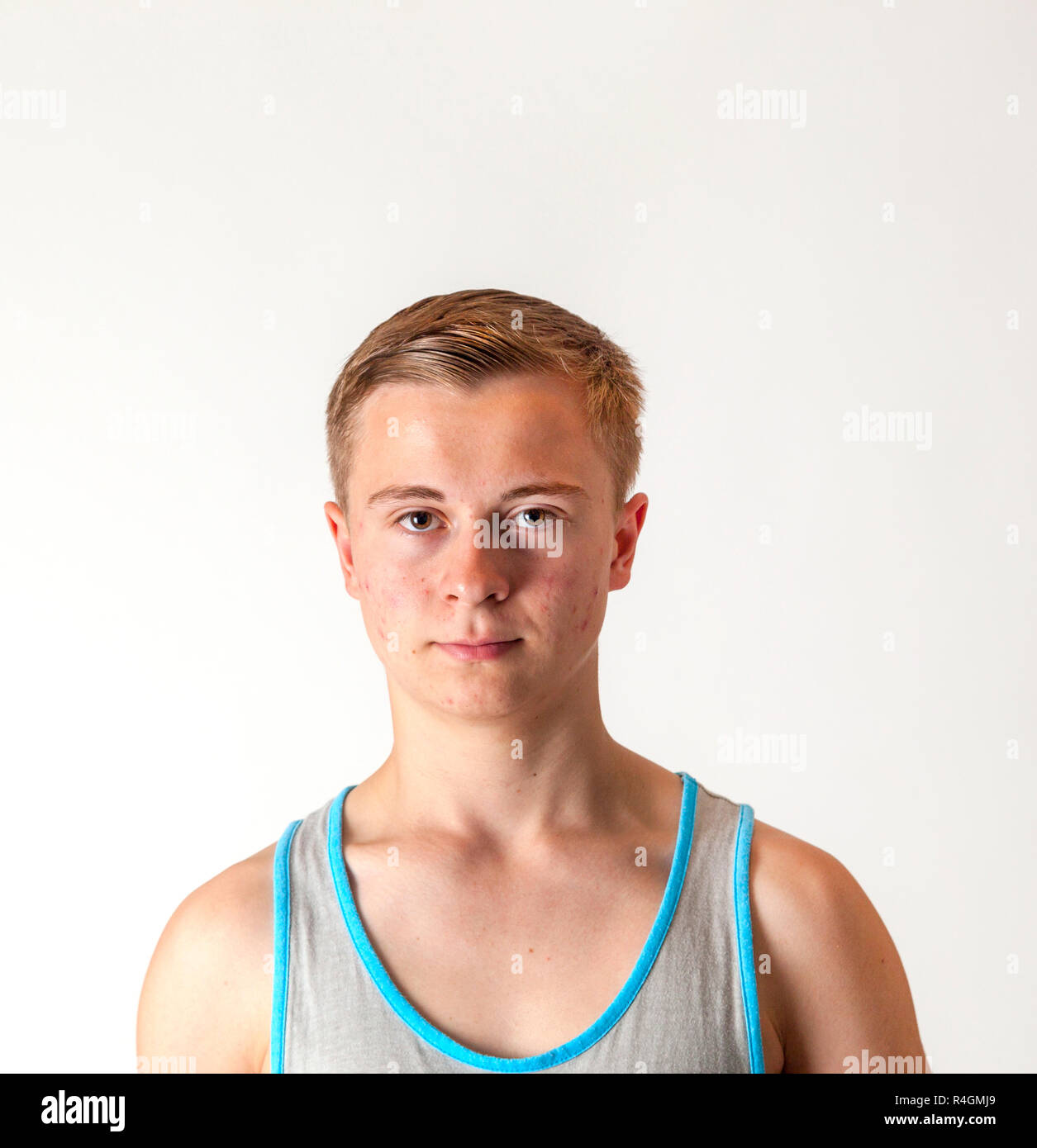 Portrait of a positive adolescent boy in puberty Stock Photo - Alamy