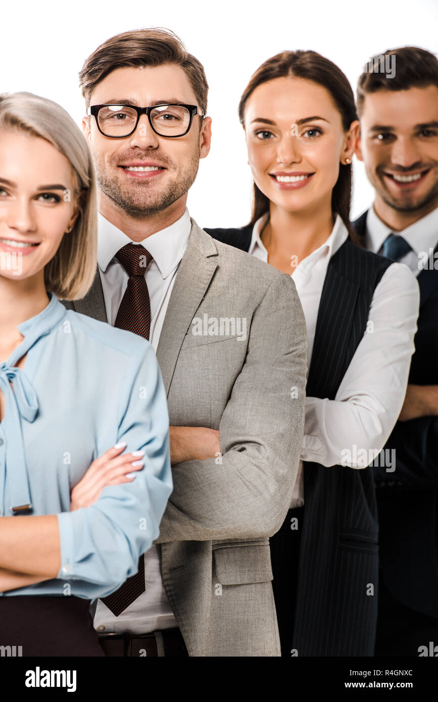 Business team posing hi-res stock photography and images - Alamy
