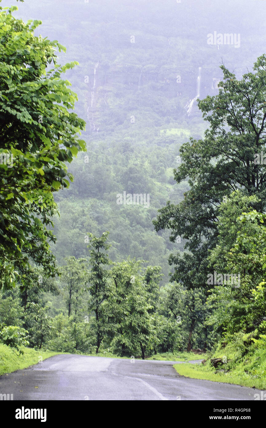 Road to Malshej Ghat, Western Ghats, Maharashtra, India, Asia Stock ...