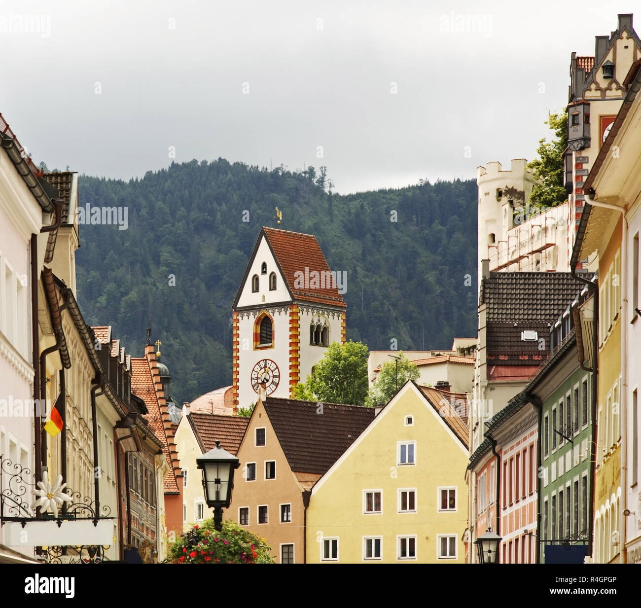Street in Fussen. Bavaria. Germany Stock Photo - Alamy