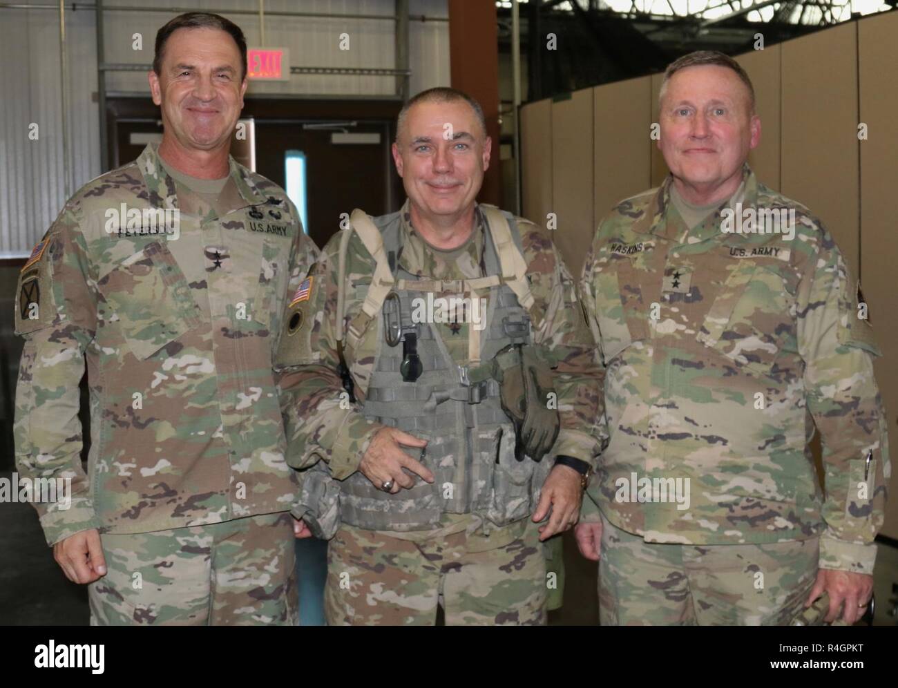 From left, U.S. Army Maj. Gen. Erik C. Peterson, commander of First ...