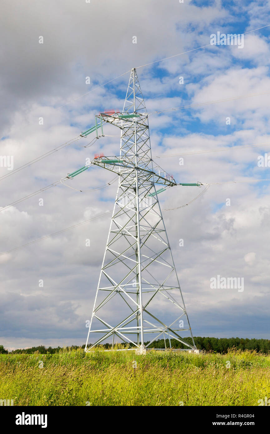 electric pole, field Stock Photo - Alamy