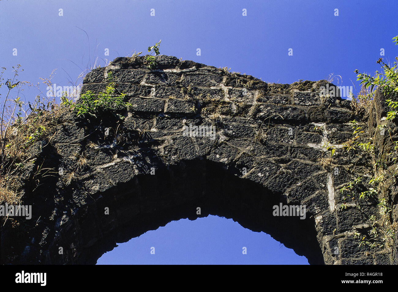 Arch of Masonry door, Sinhagad fort, Pune, Maharashtra, India, Asia ...