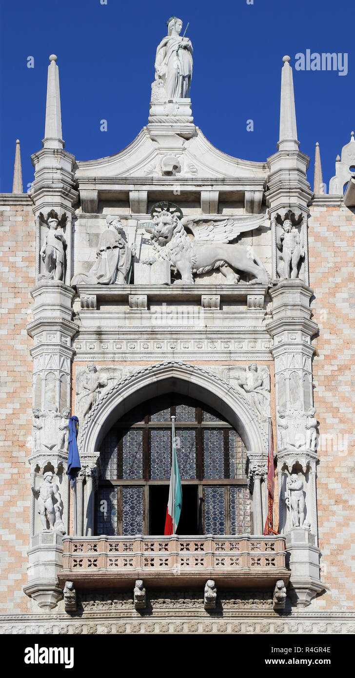 Italy. Venice. Doge's Palace. 14th-15th cent. Venetian Gothic. Western ...