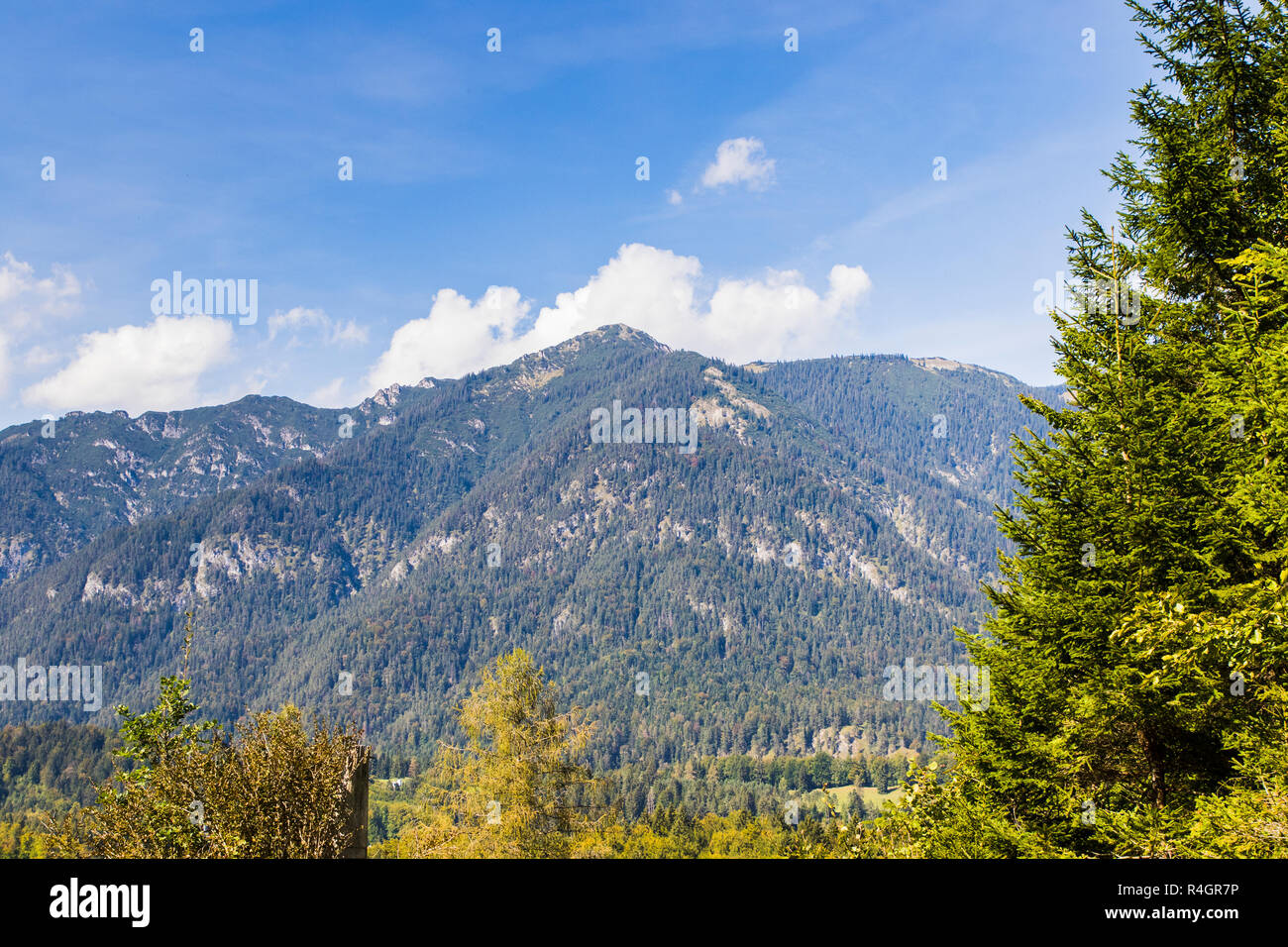 Landscape view Bavarian Alps in Germany, Europe Stock Photo - Alamy