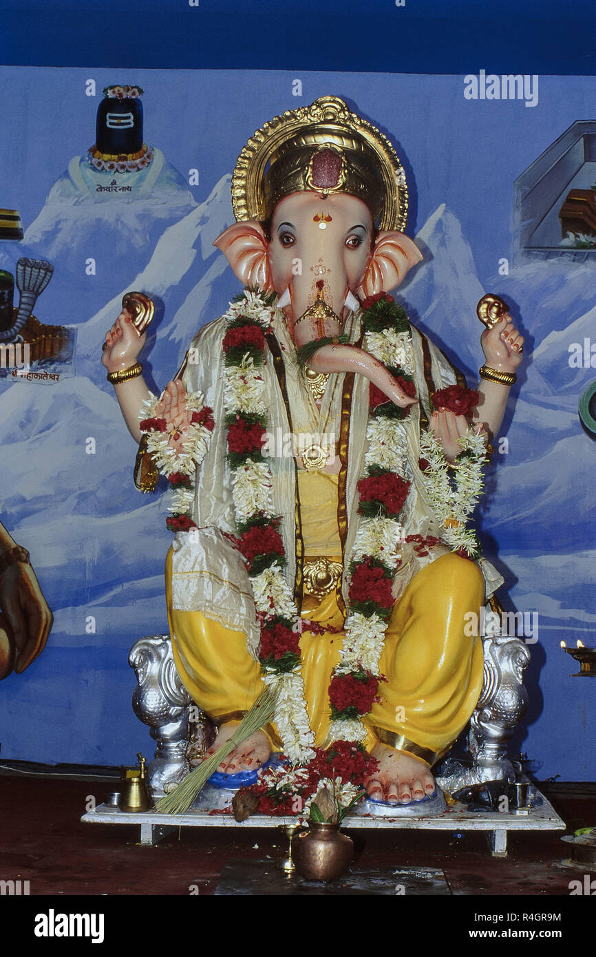 Close up of lord Ganesh, Mumbai, India, Asia Stock Photo - Alamy