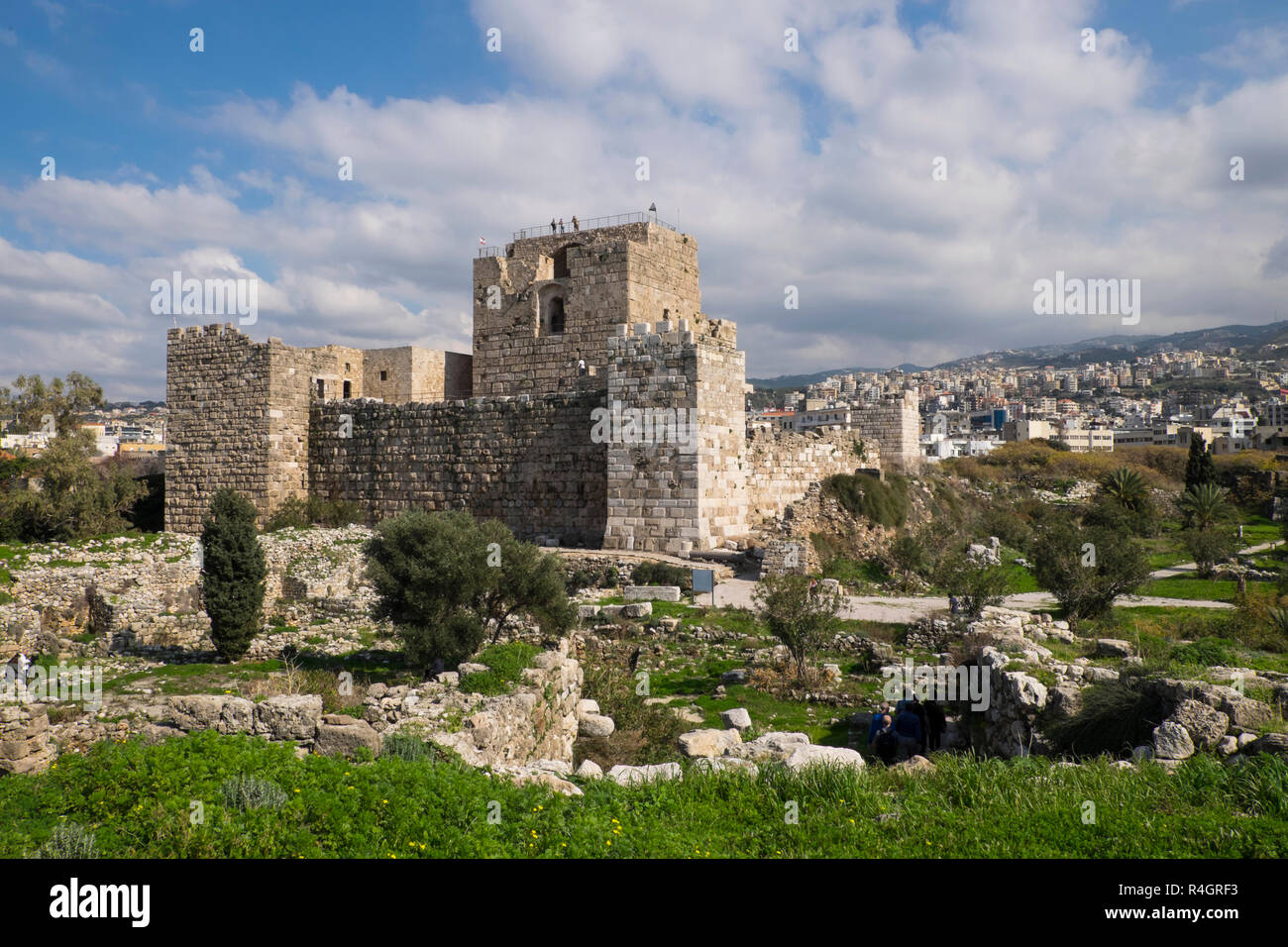 Lebanon, Jbail (Byblos): Castle of Gibelet Stock Photo - Alamy