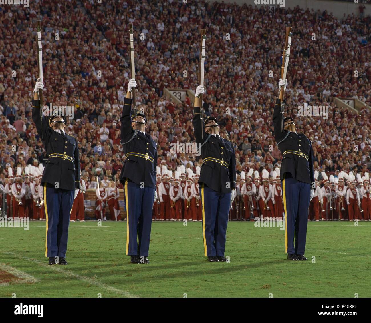 Members of the U.S. Military Academy Silent Drill Team perform at half ...