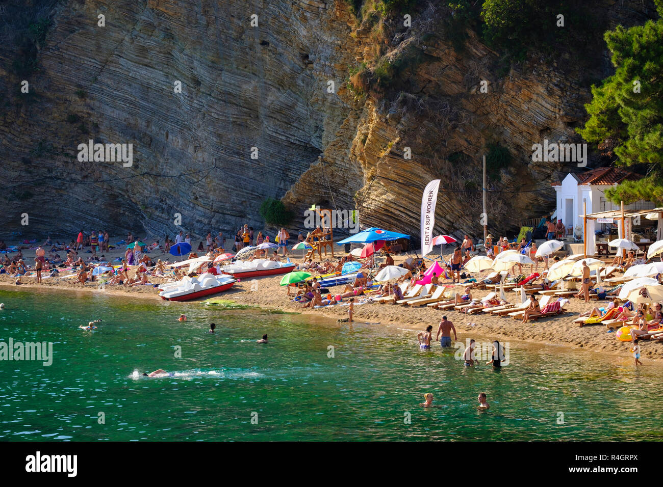 Budva montenegro mogren beach hi-res stock photography and images - Alamy