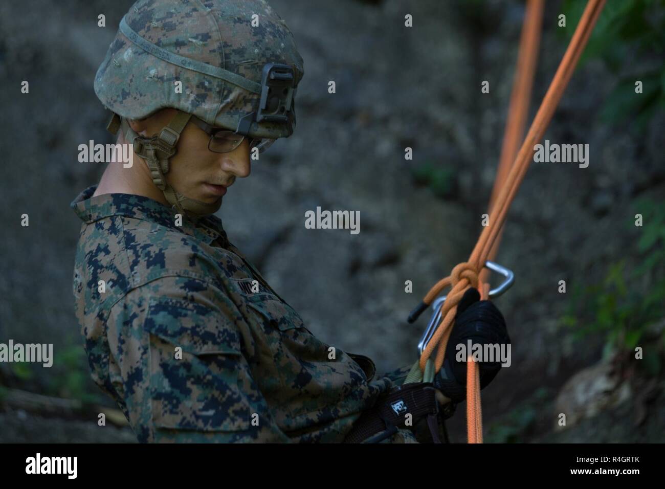 U.S. Marine Corps Cpl. Tristian Andersen, an ammunition technician with ...