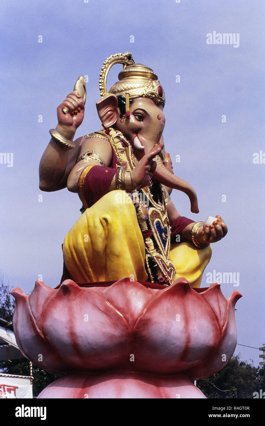 Big Ganesh Statue in Ganesh Festival, Mumbai, India, Asia Stock Photo ...