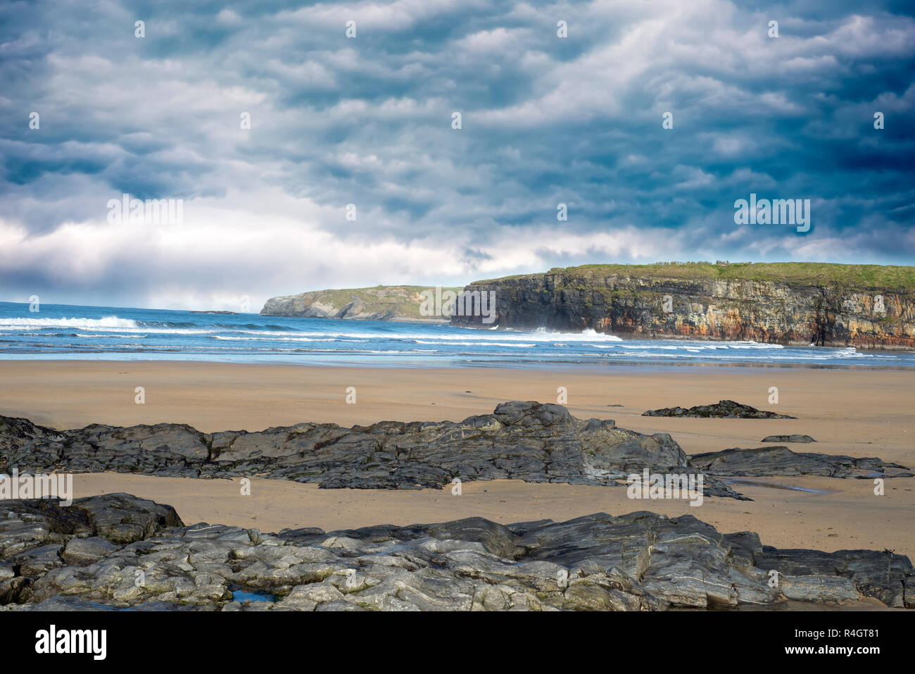 storm clouds with soft cliff waves Stock Photo - Alamy