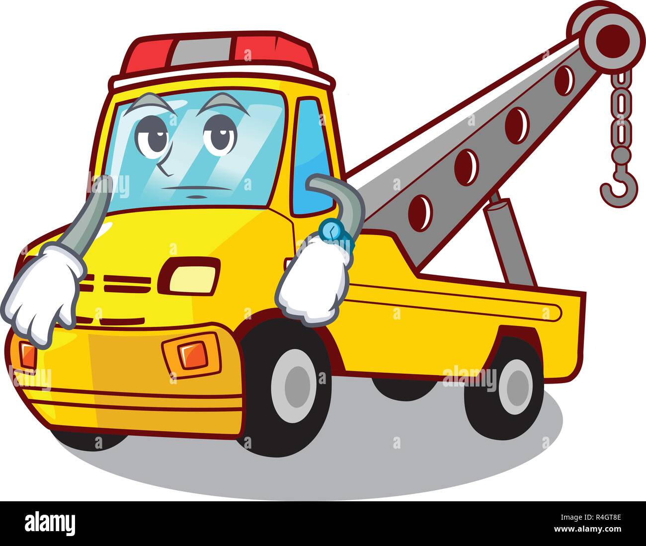 Waiting tow truck for vehicle branding character Stock Vector Image ...