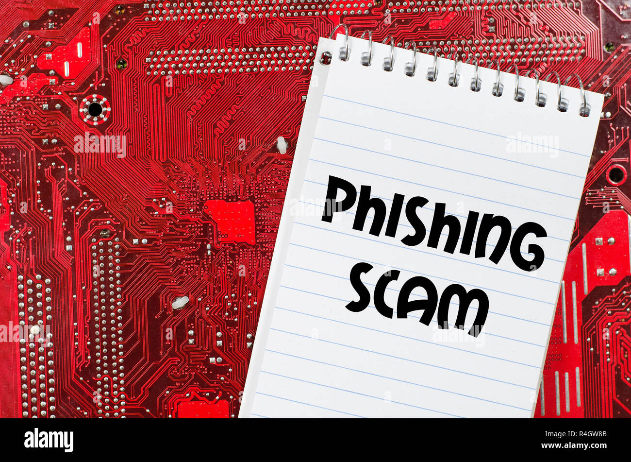 Phishing scam text concept Stock Photo - Alamy