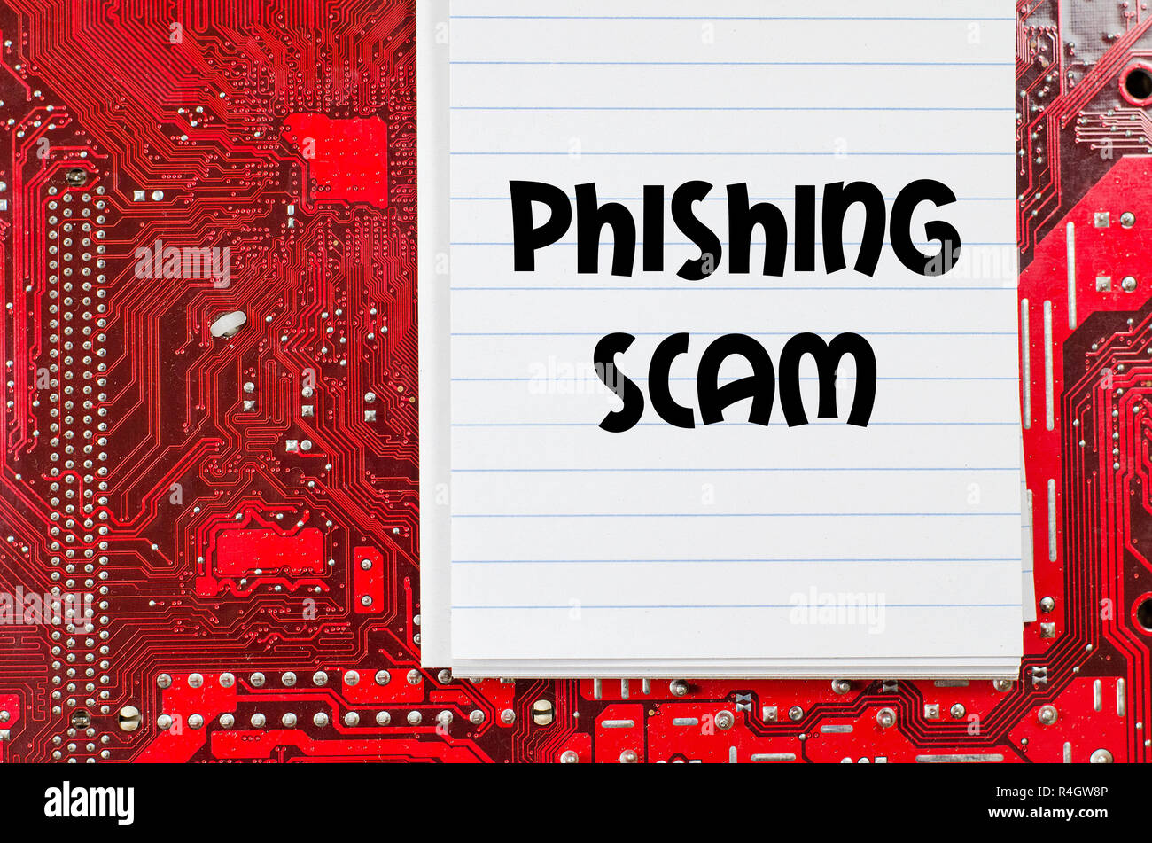 Phishing scam text concept Stock Photo - Alamy