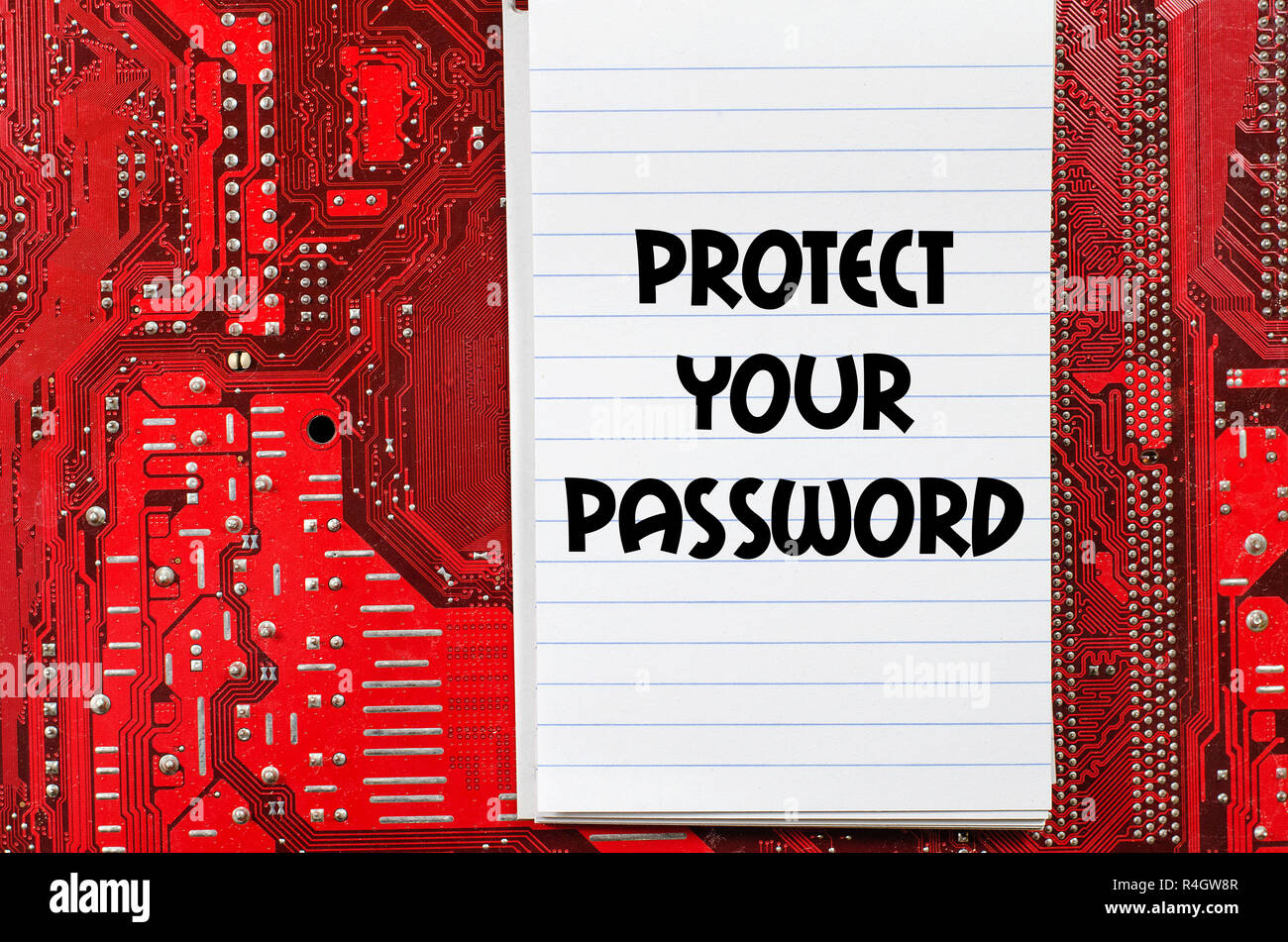 Protect your password text concept Stock Photo - Alamy