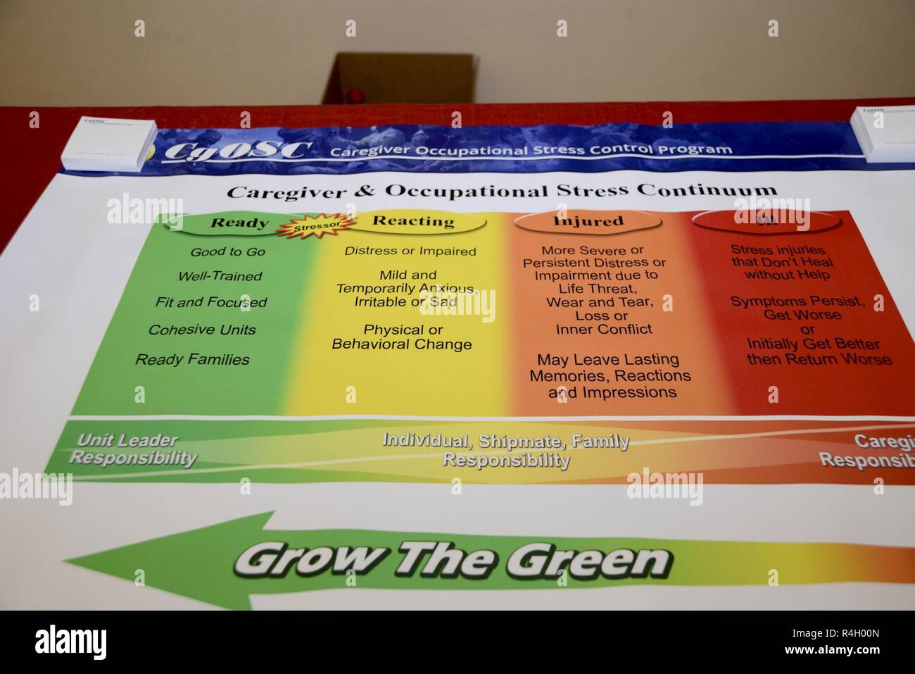 The Caregiver & Occupational Stress Continuum information was offered ...