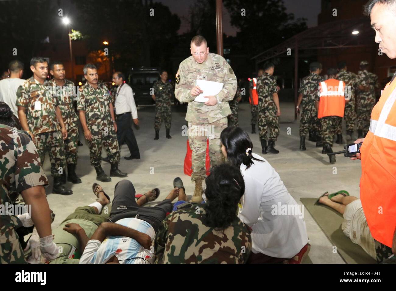 KATHMANDU, Nepal— U.S. Army Col. Mark Burnett, pediatrician assigned to ...