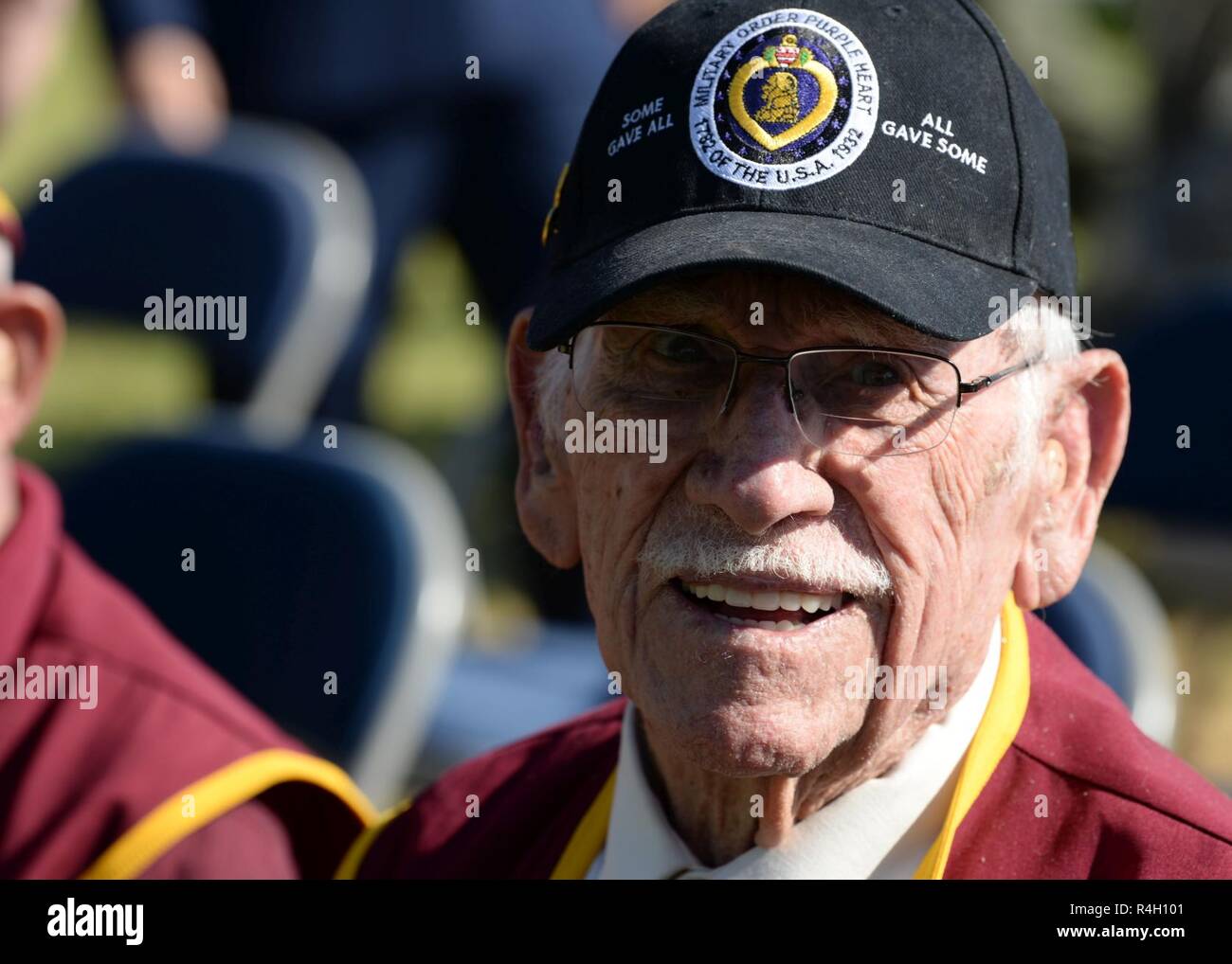 Dean Whitaker, former Prisoner of War, speaks to people who attended ...