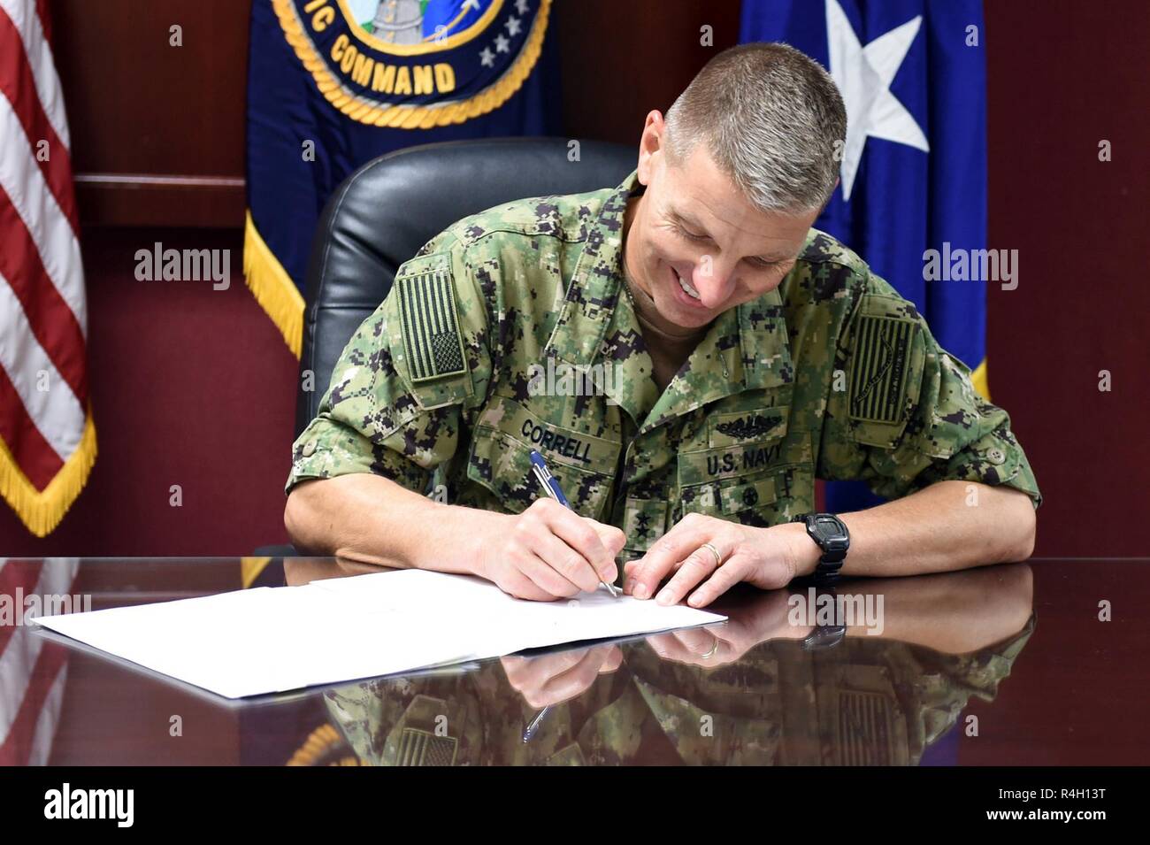 U.S. Navy Rear Adm. Richard Correll, U.S. Strategic Command Stock Photo ...