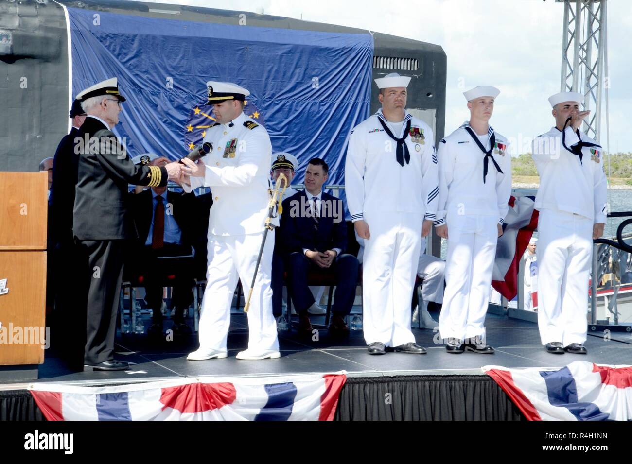 PORT CANAVERAL, Fla. (Sept. 29, 2018) Capt. Gerald Peddicord (ret.), a ...