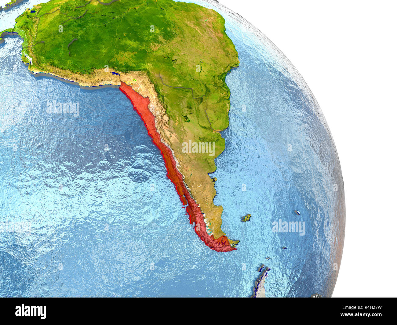 Map satellite geography chile hi-res stock photography and images - Alamy
