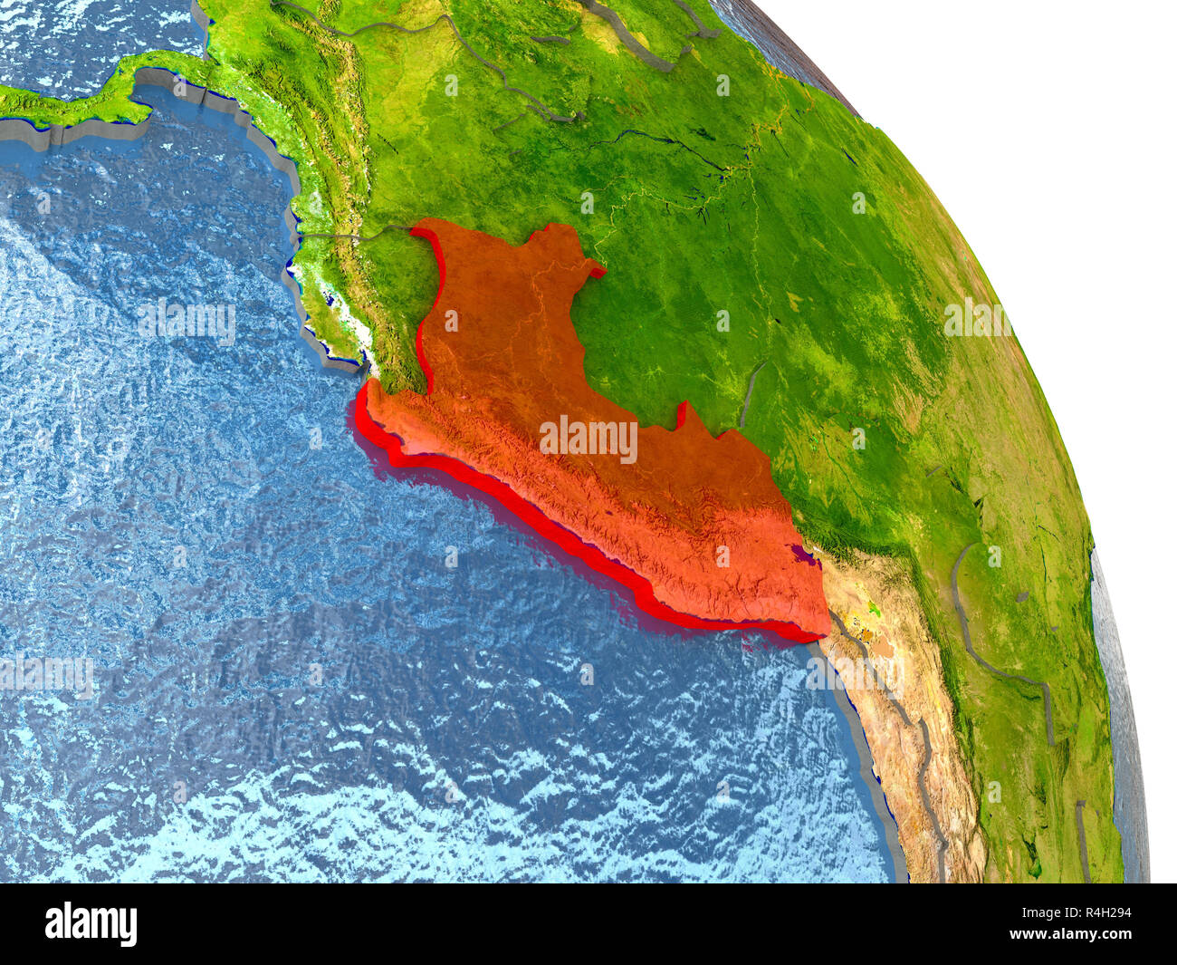 Map satellite geography peru hi-res stock photography and images - Alamy