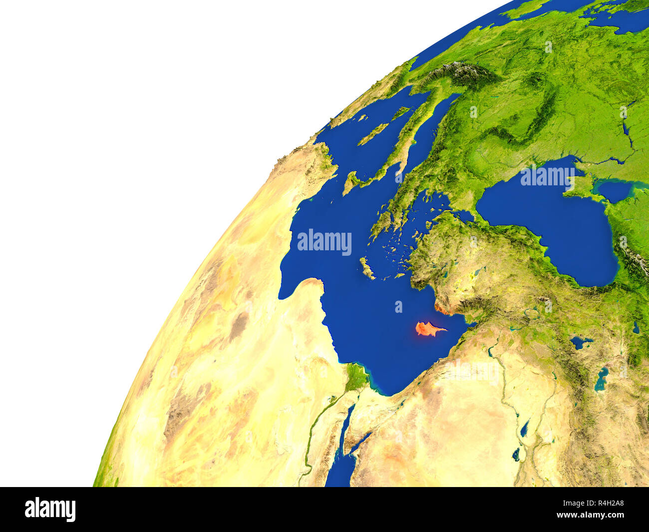 Map satellite geography cyprus hi-res stock photography and images - Alamy