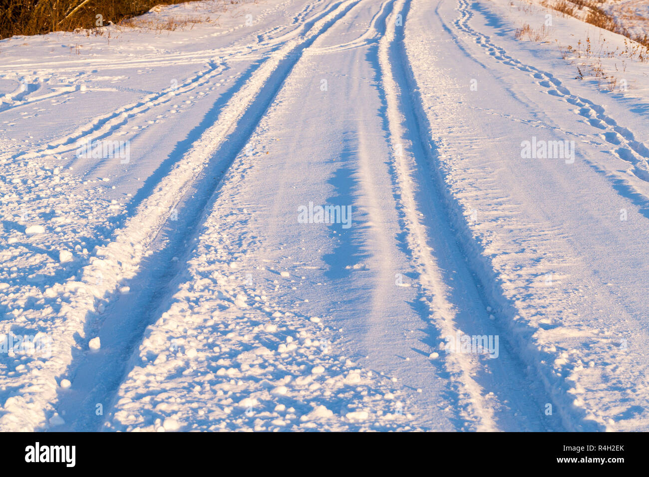 Rural winter road small frost tree hi-res stock photography and images ...