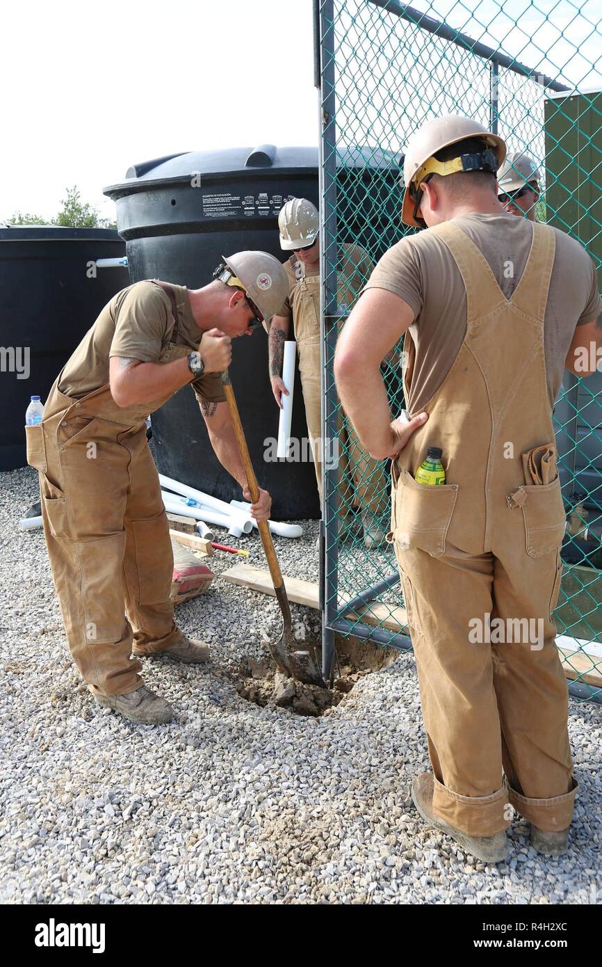 U.S. Navy Seabees, assigned to Naval Mobile Construction Battalion ...