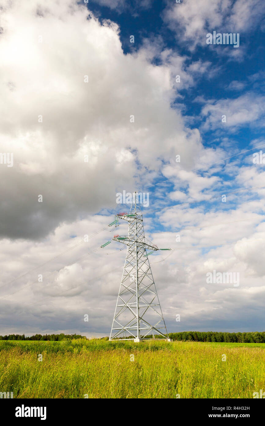 electric pole, field Stock Photo - Alamy