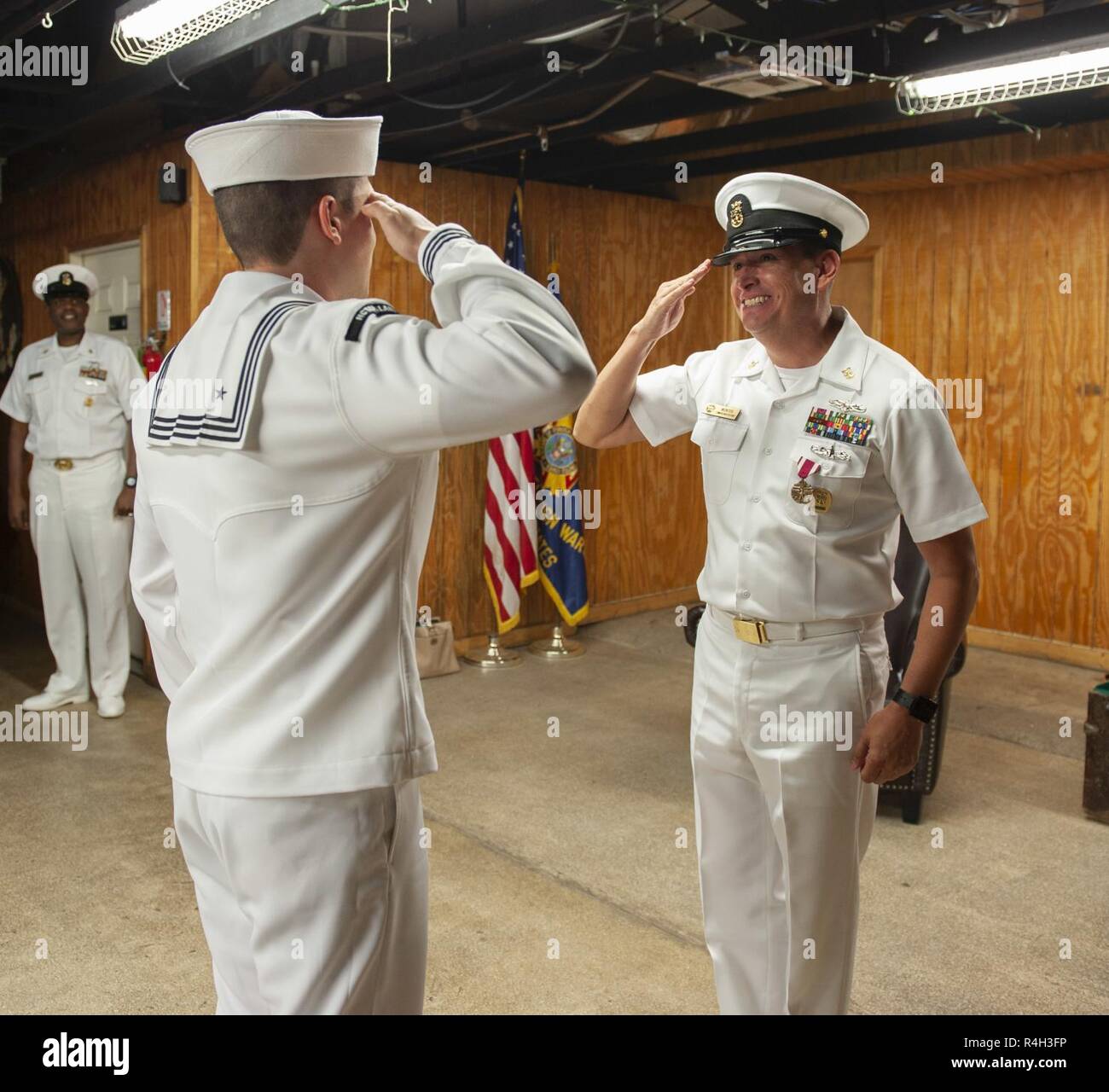 SAN ANTONIO (Sept. 28, 2018) Command Master Chief Victor Montes ...