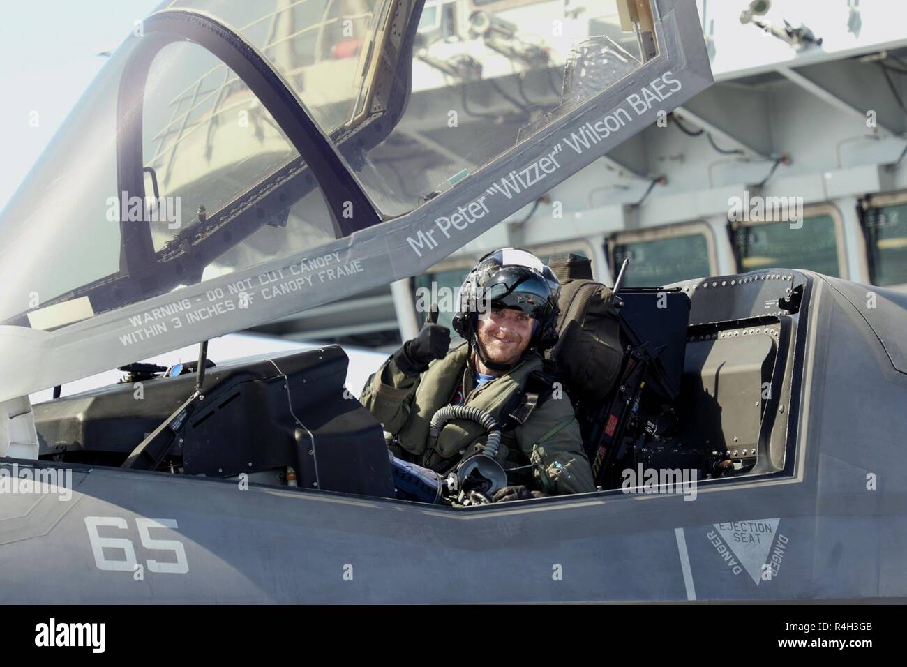 Royal Navy Cmdr. Nathan Gray, test pilot with the F-35 Integrated Test ...