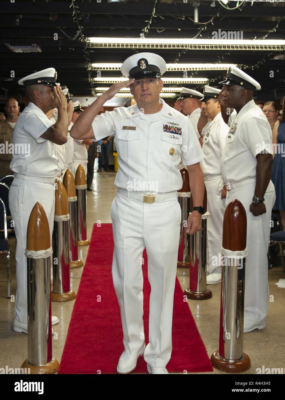SAN ANTONIO (Sept. 28, 2018) Command Master Chief Victor Montes ...