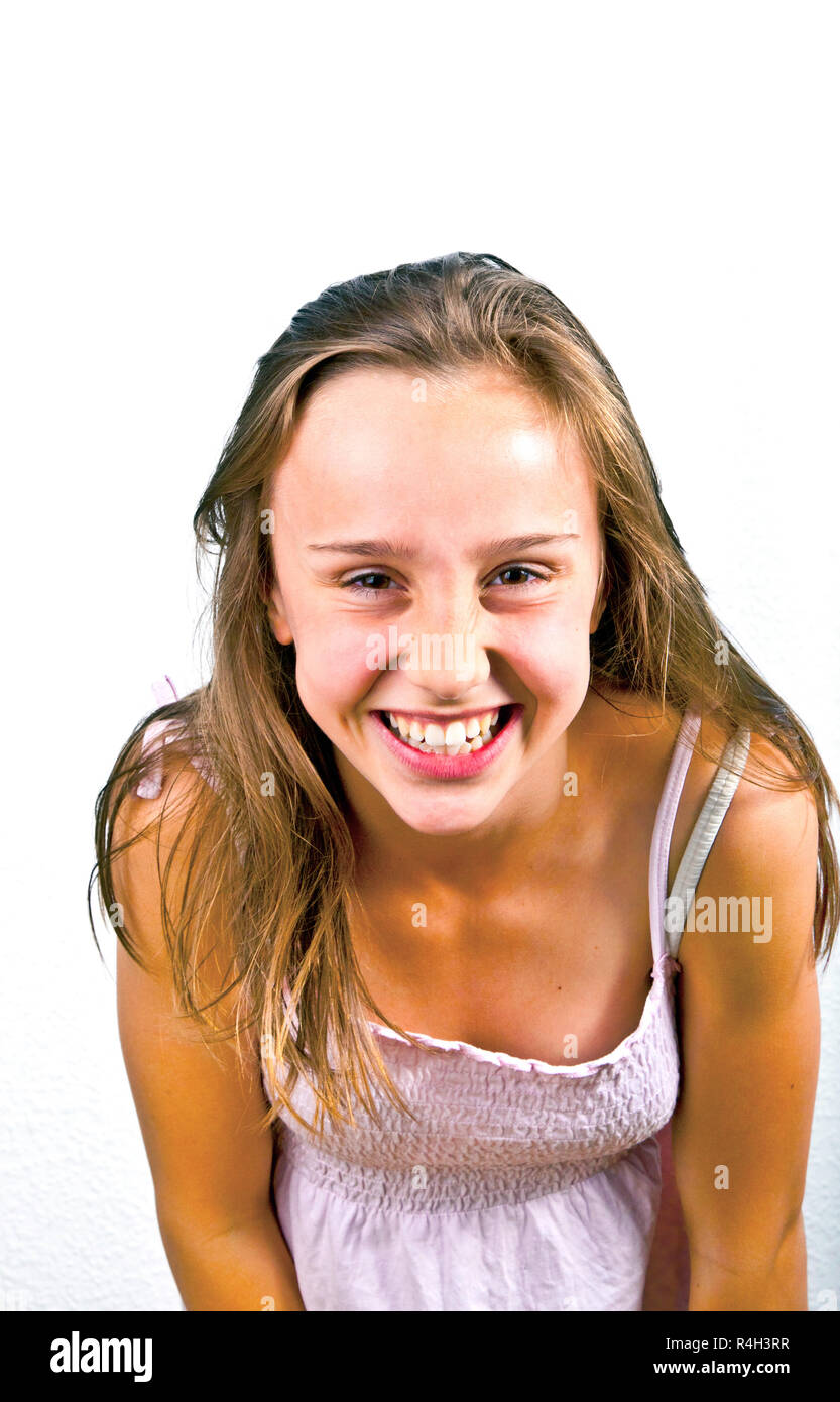 portrait of cute young teenage girl Stock Photo - Alamy
