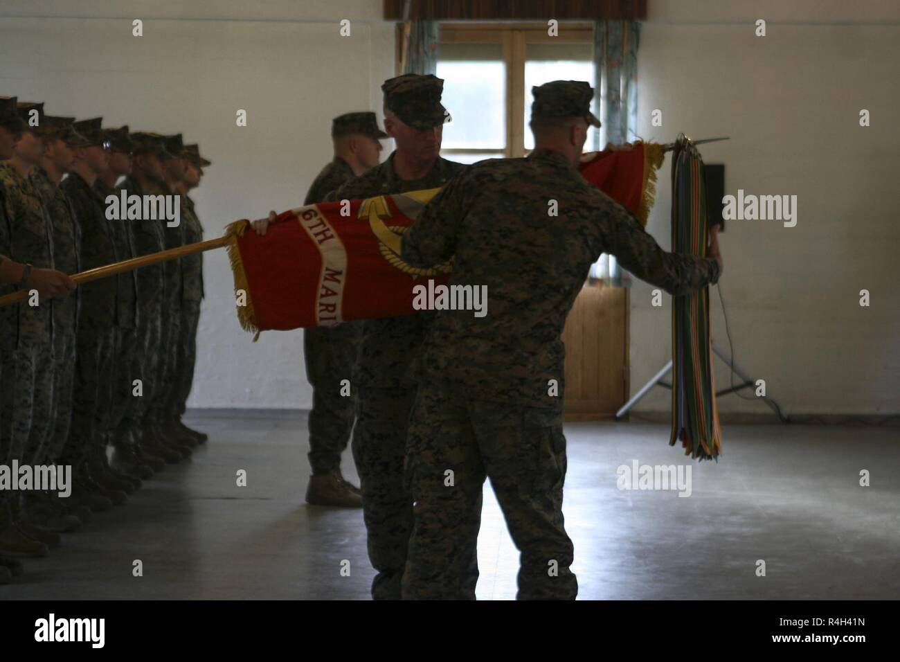 U.S. Marines with, 1st Battalion, 6th Marine Regiment case the Marine ...