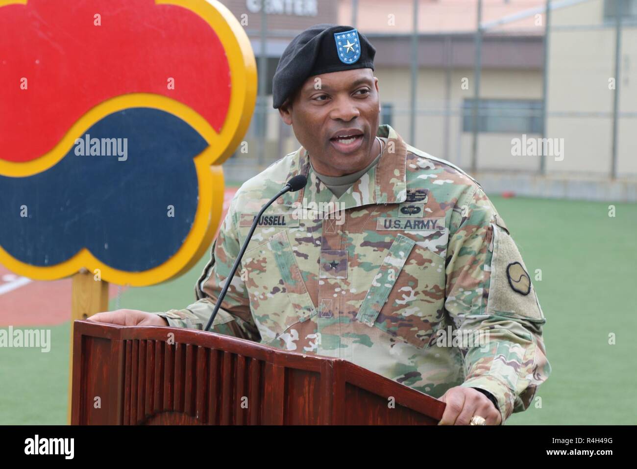 The commander of the 19th Expeditionary Sustainment Command, Brig. Gen ...