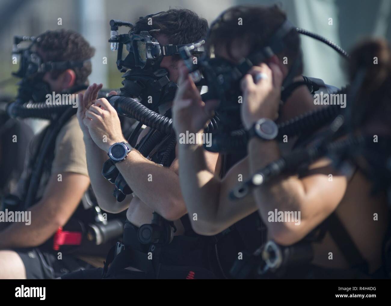Naval Base Guam, Guam (Oct. 01, 2018) Sailors assigned to Explosive ...