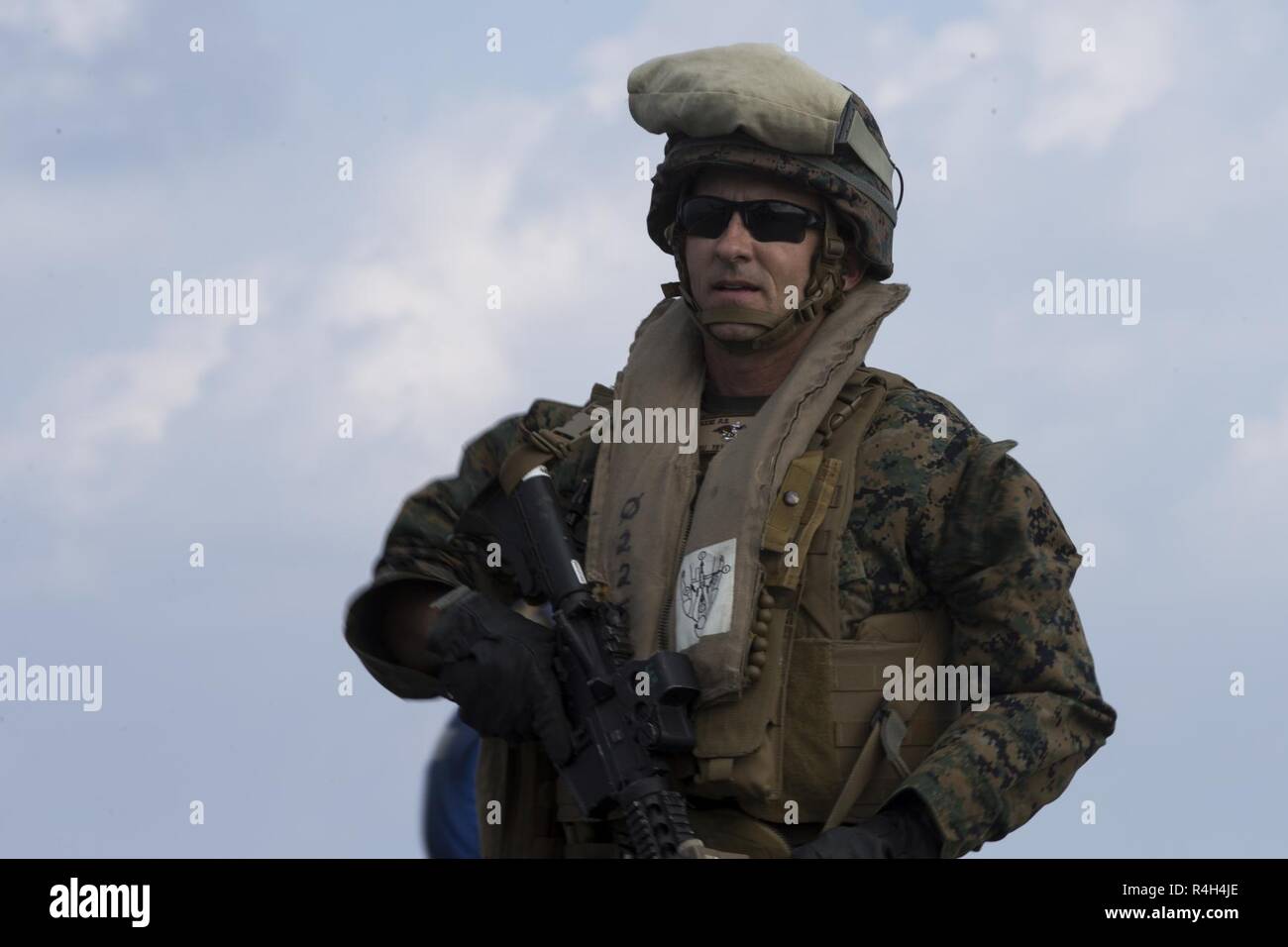Col. Robert Brodie, commanding officer of the 31st Marine Expeditionary ...