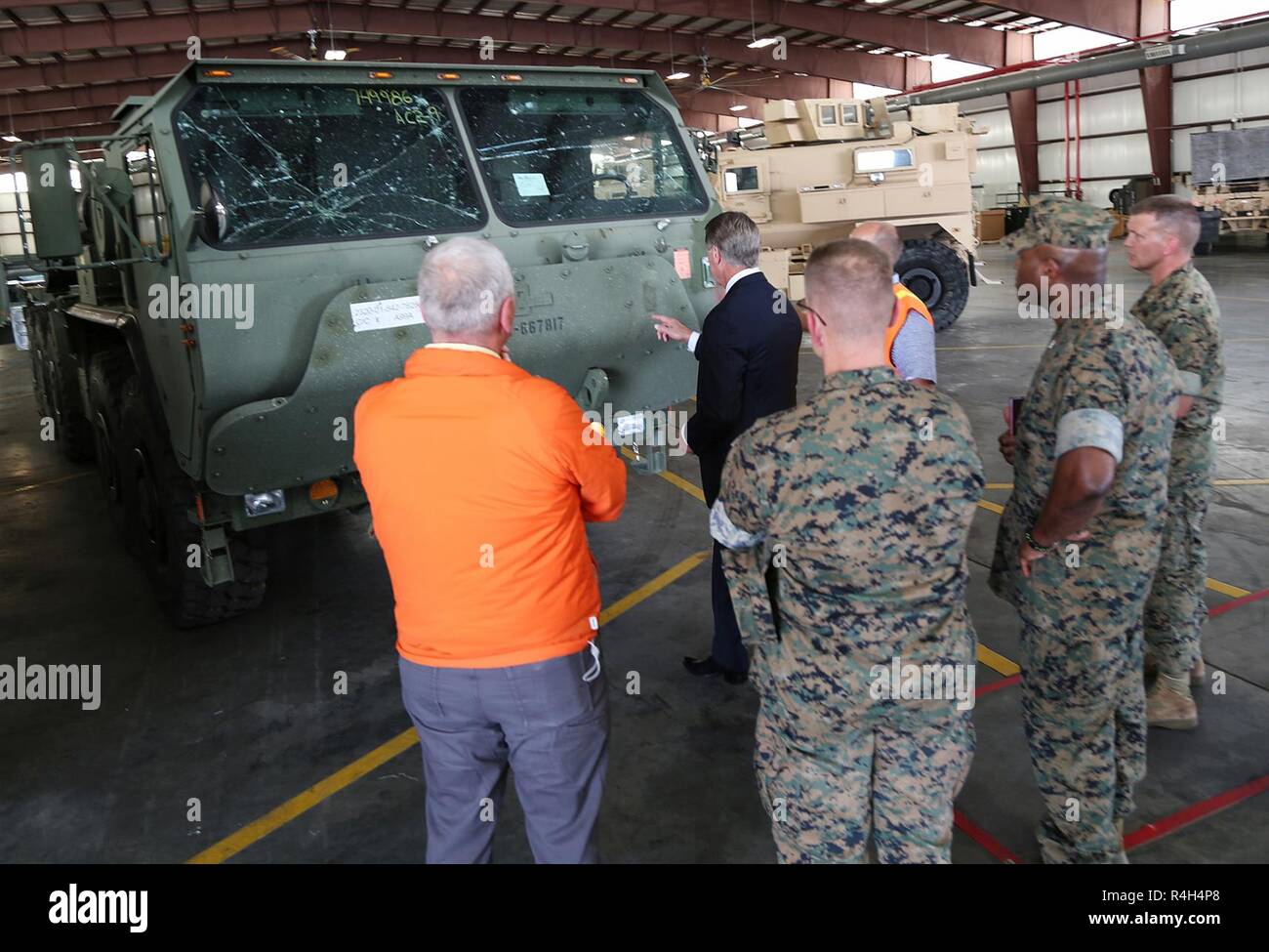 Senator David Perdue takes a close look at tornado-damaged Marine Corps ...