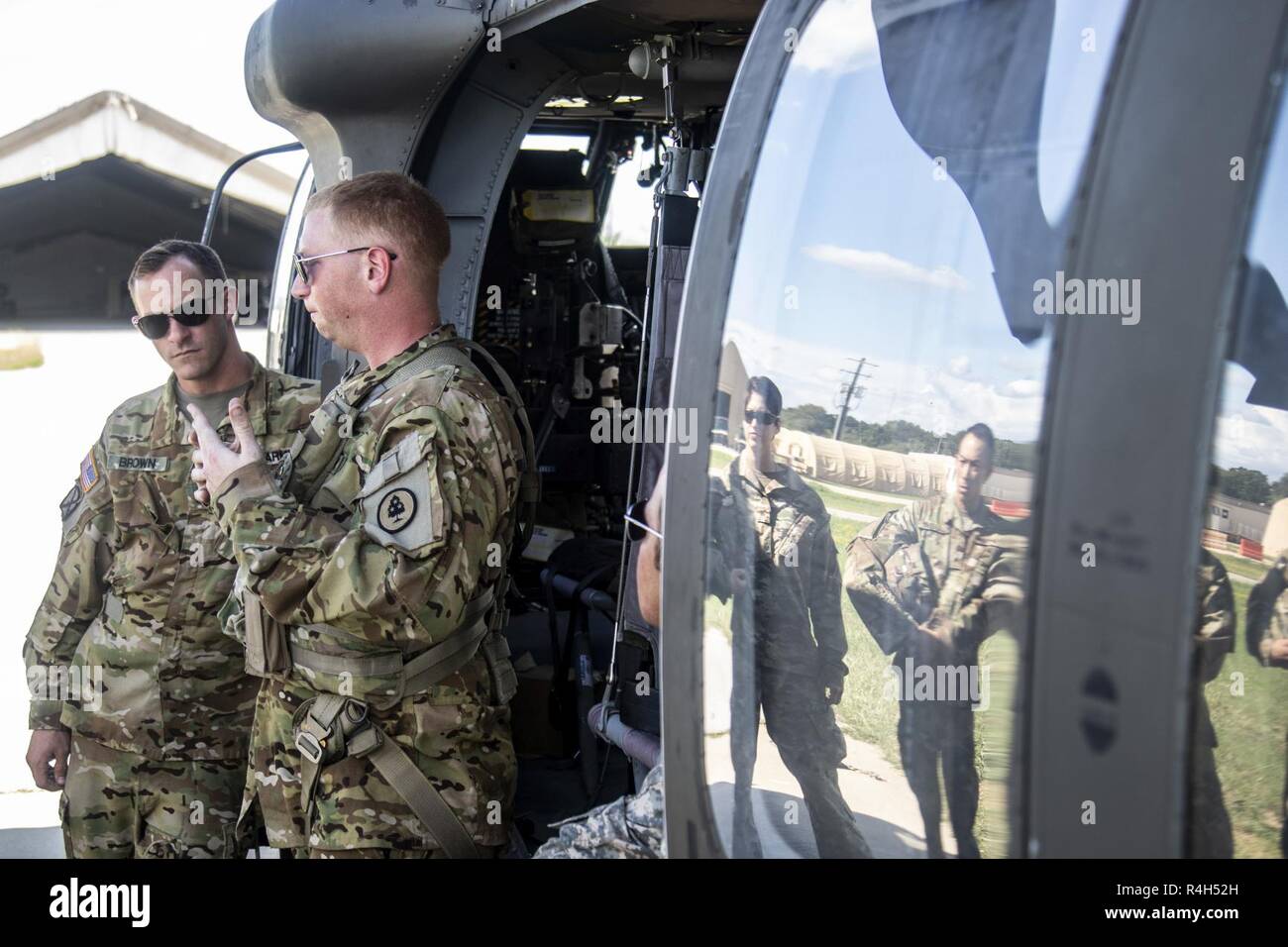 Red Bull Soldiers prepare for a live training exercise with a Black ...