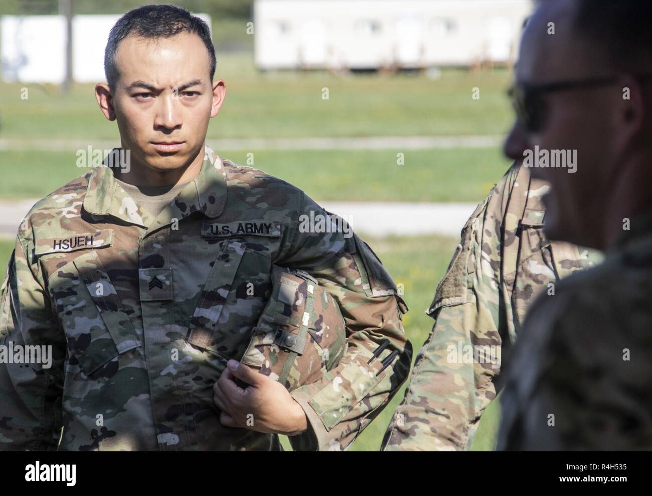 Red Bull Soldiers prepare for a live training exercise with a Black ...