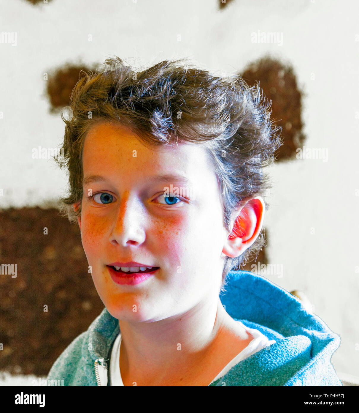 cute young boy in a restaurant Stock Photo - Alamy