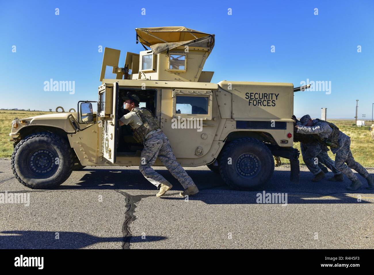 Members of the 377th Weapons Systems Security Squadron's Charlie Flight ...
