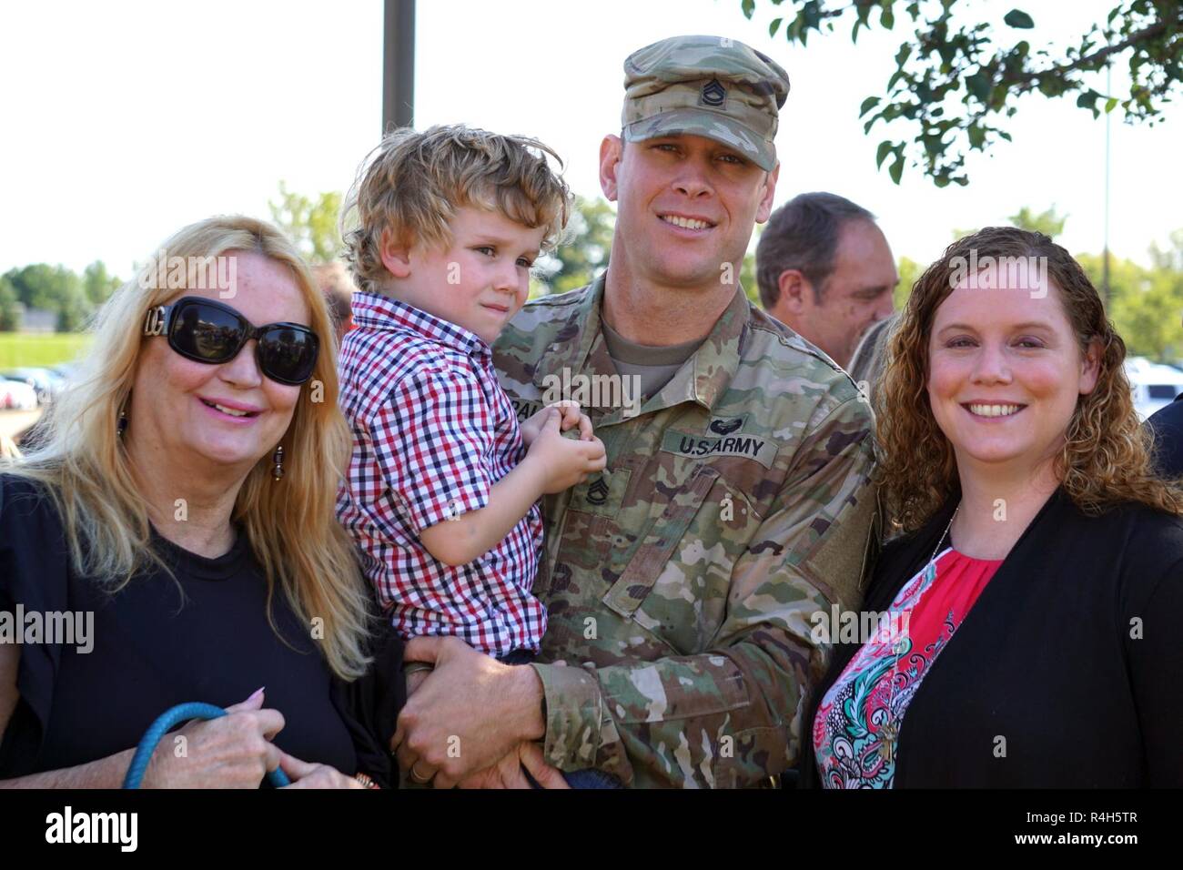 Sgt. 1st Class Matt Paul, with the 637th Chemical Company, spends time ...