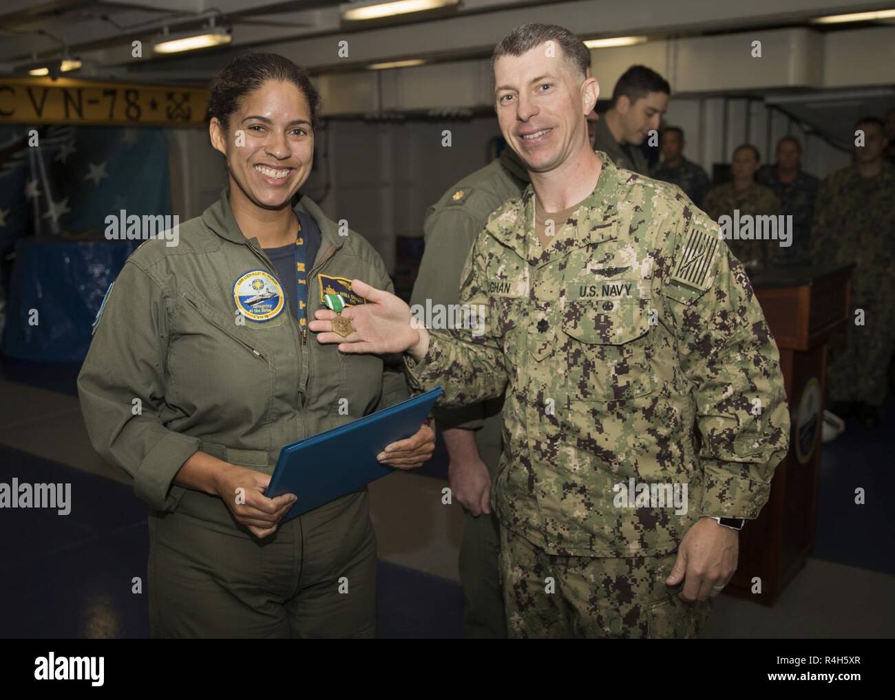 NEWPORT NEWS, Va. (Oct. 1, 2018) Lt. Cmdr. Angela Domingos, from ...