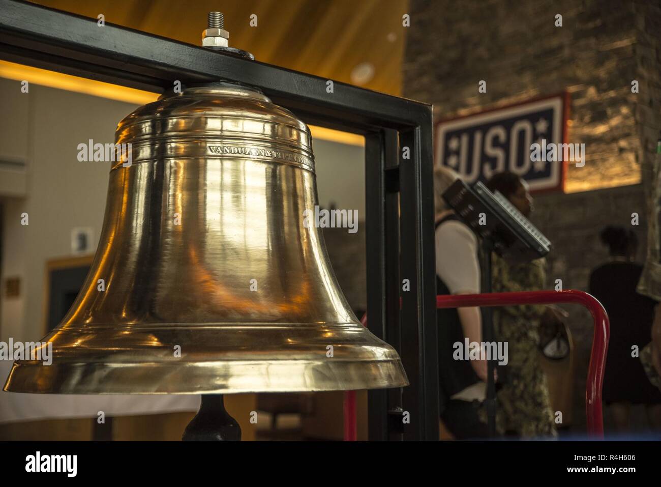 A bell belonging to the Chief Petty Officer Mess at Walter Reed ...