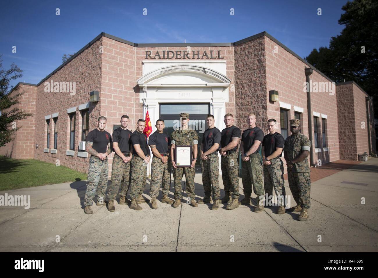 U.S. Marines gather for the promotion of Sgt. Brian Giera, Martial Arts ...