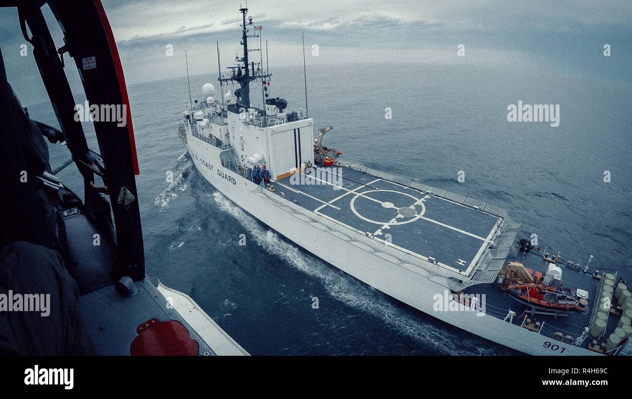 An overflight photo of Coast Guard Cutter Bear is captured during ...